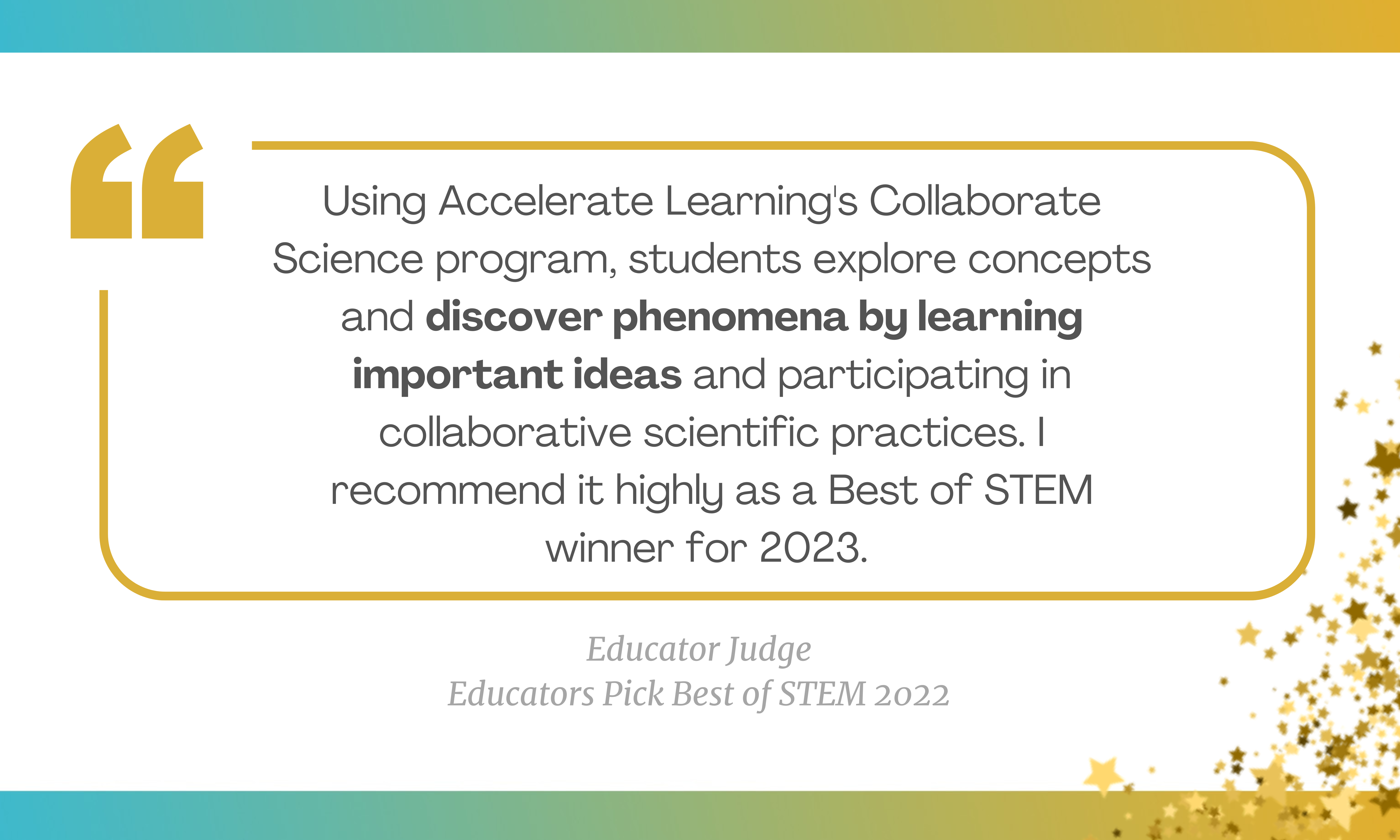 2023 Winners of Best of STEM - Educators Pick Best of STEM Awards